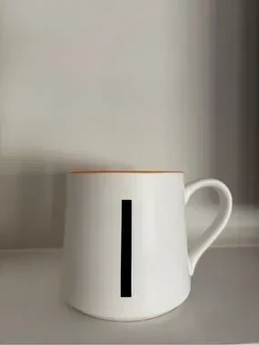 Indigo | Dining | Indigo White I Letter Mug With Orange Interior | Poshmark